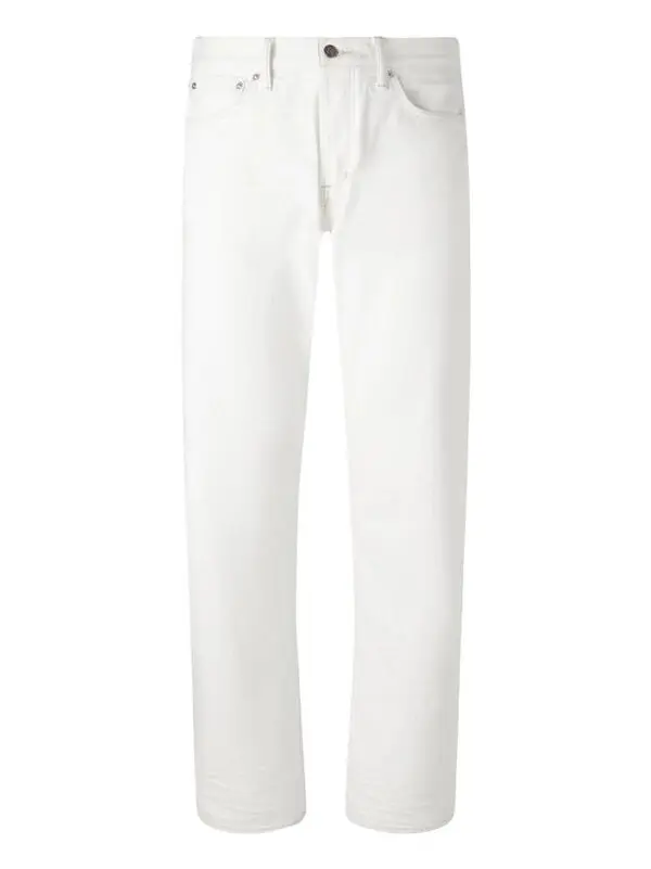 TOM FORD Straight-leg Selvedge Jeans - White