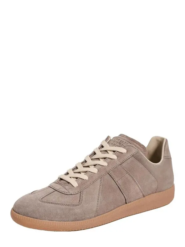 MAISON MARGIELA Replica Suede Lace-up Sneakers - Taupe