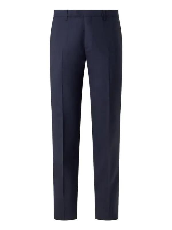 Boglioli Straight-leg Virgin Wool Trousers - Blue