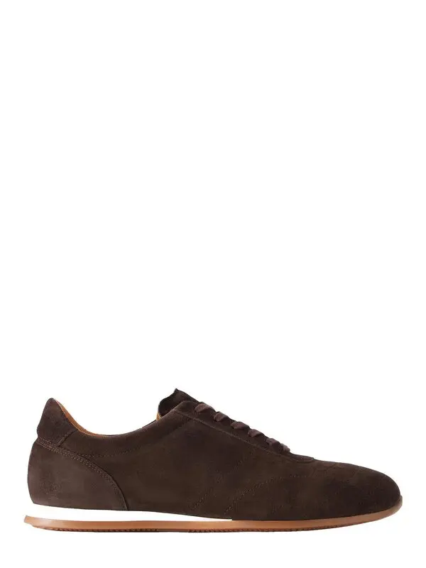 Mr P. Suede Lace-up Sneakers - Brown