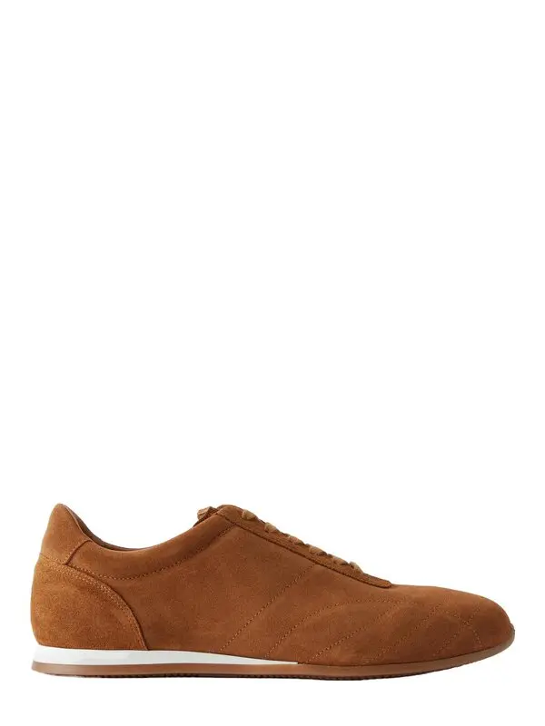 Mr P. Suede Lace-up Sneakers - Brown