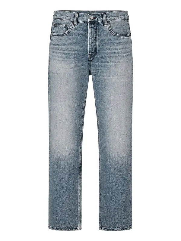 FRAME Straight Leg Cotton Jeans - Denim
