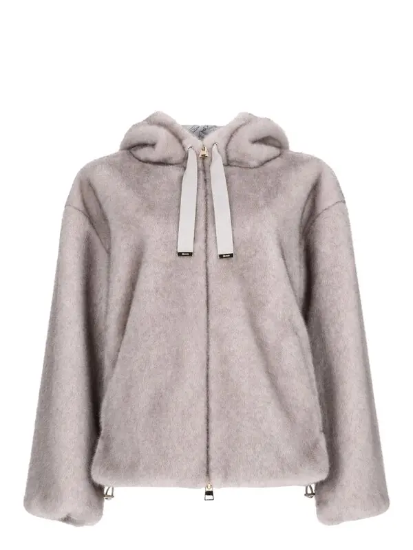 Herno Giacca Bomber In Eco-pelliccia - Grey