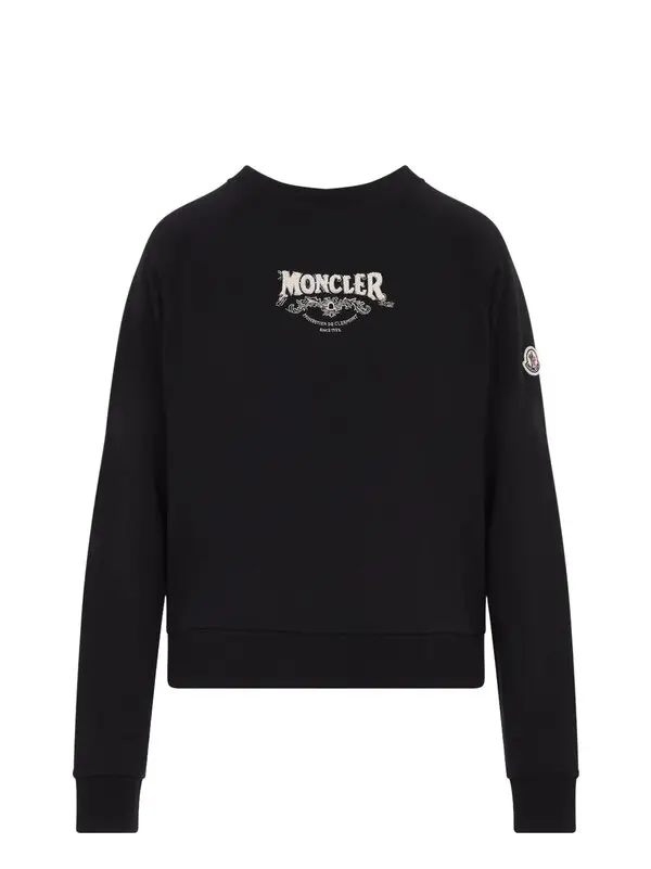 Moncler Graphic Crewneck Sweatshirt - Black