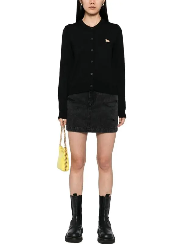 Maison Kitsuné Baby Fox Wool Cardigan - Black