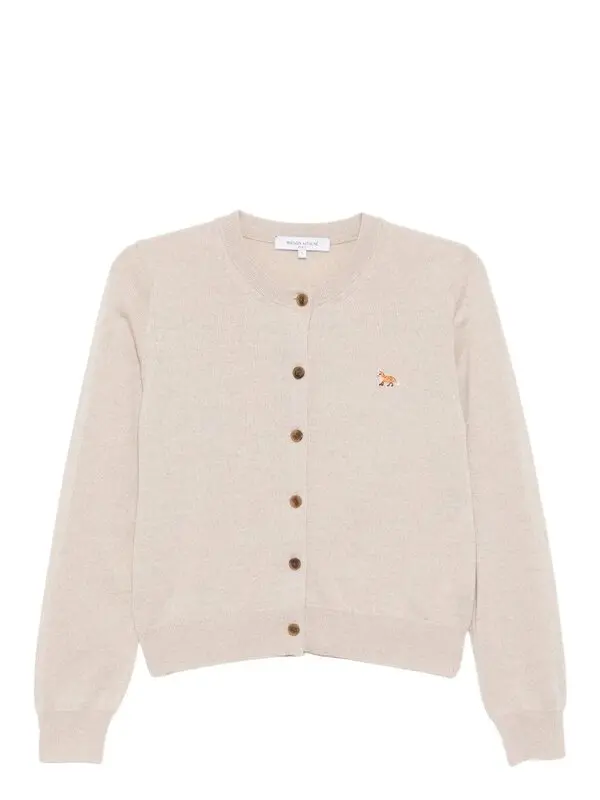 Maison Kitsuné Baby Fox Wool Cardigan - Beige