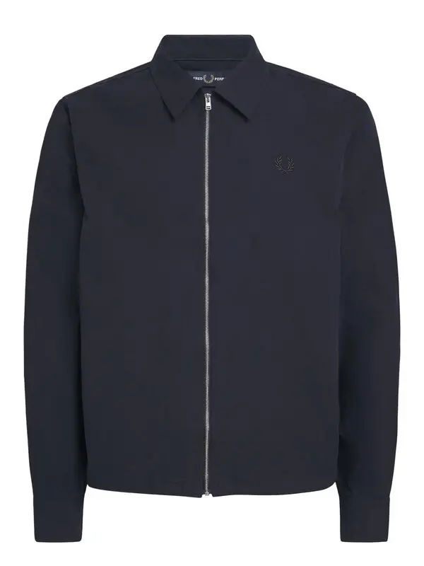 Fred Perry Zip-up Overshirt - Navy