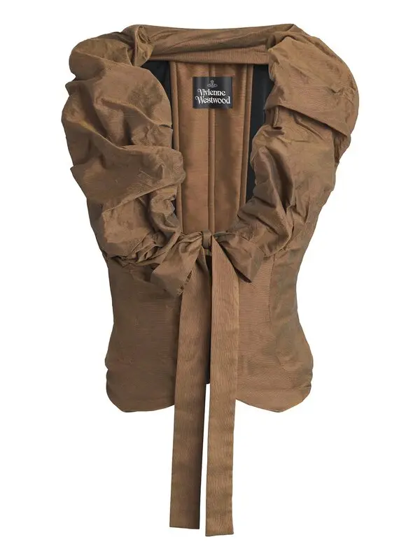 VIVIENNE WESTWOOD Ruched Kendall Corset Top - Brown