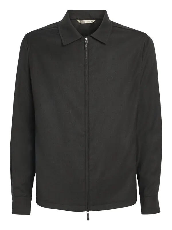 MAURIZIO BALDASSARI Stretch-wool Overshirt - Green