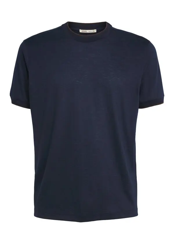 MAURIZIO BALDASSARI Cashmere Crew-neck T-shirt - Blue
