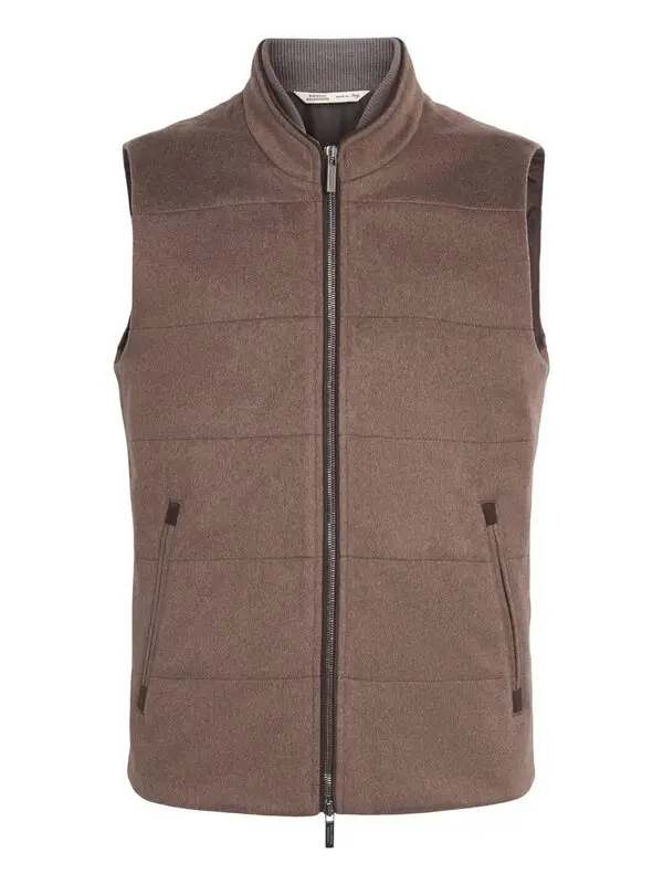 MAURIZIO BALDASSARI Cashmere Arena Gilet - Grey