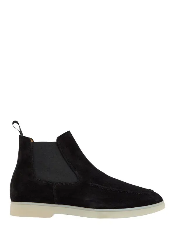 AURELIEN City Suede Chelsea Boots - Black
