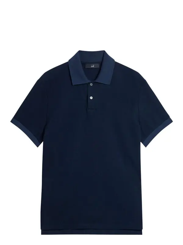 Dunhill Cotton Piqué Polo Shirt - Navy