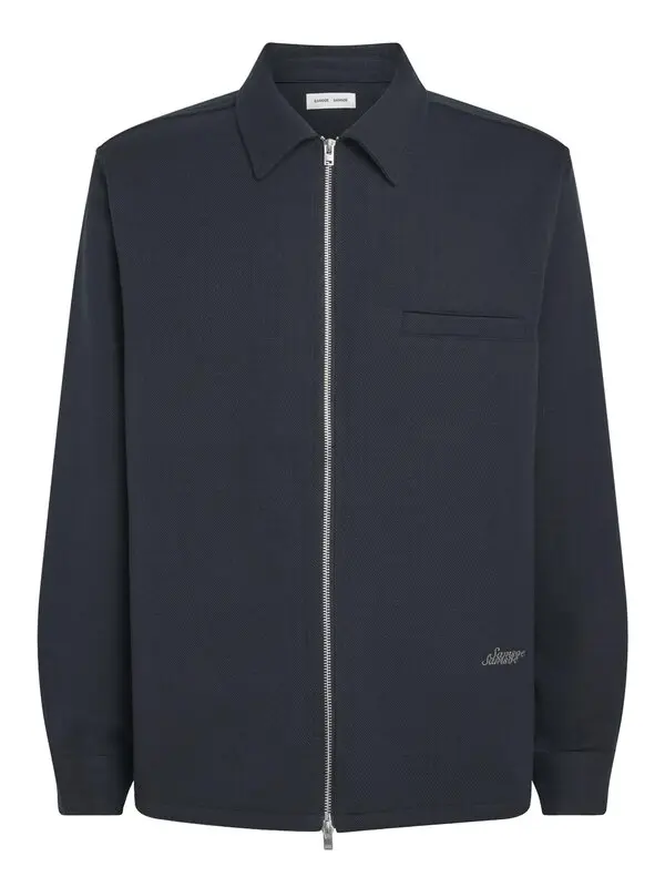 Samsøe Samsøe Sadamon Zip-up Overshirt - Grey