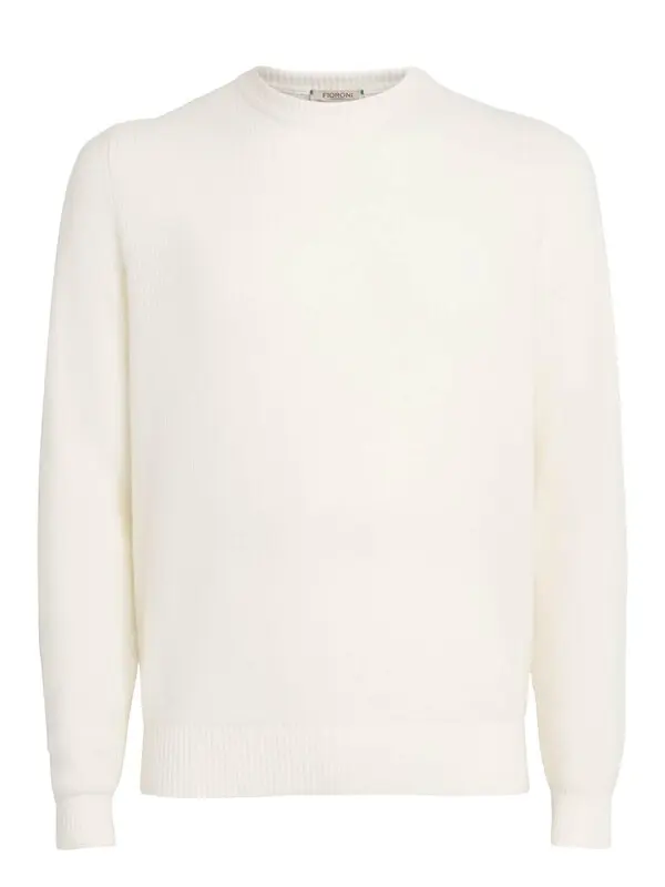 FIORONI CASHMERE Crew Neck Sweater - Ivory