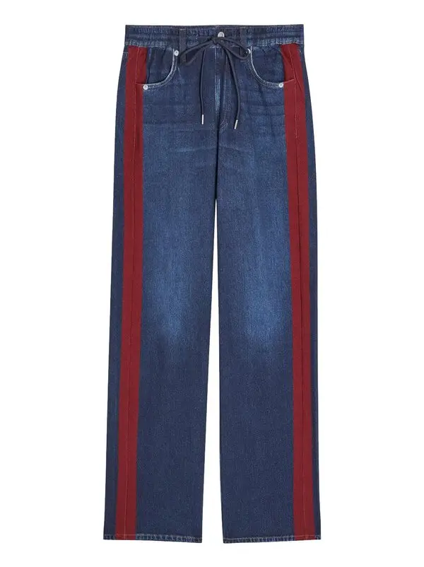 Rag & Bone Miramar Jeans-print Terry Track Pants - Blue