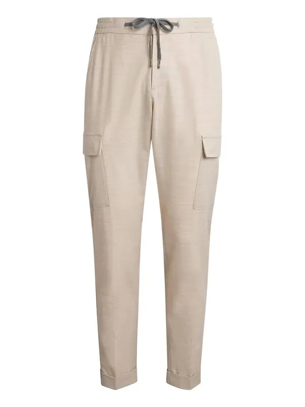 Marco Pescarolo Stretch-cashmere Cargo Trousers - Ivory