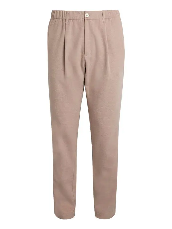 Herno Flannel Pleated Trousers - Beige