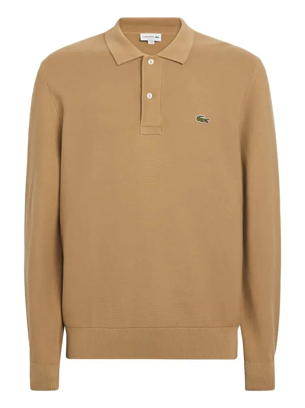 Lacoste Cotton Piqué Polo Sweatshirt - Brown