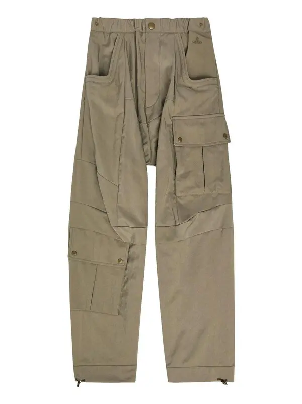 VIVIENNE WESTWOOD Cabarnet Panelled Canvas Cargo Trousers - Taupe