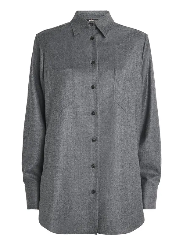 Kiton Virgin Wool Shirt - Grey