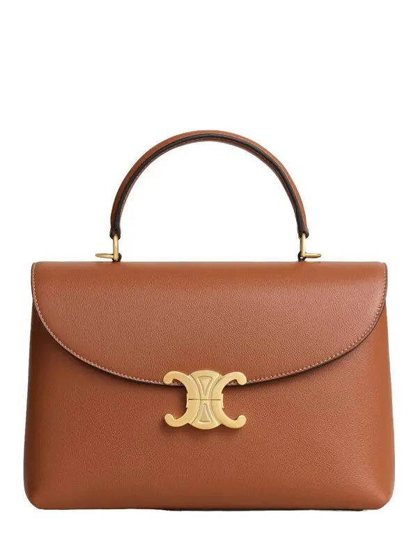Celine Medium Nino Bag In Supple Grained Calfskin - Tan