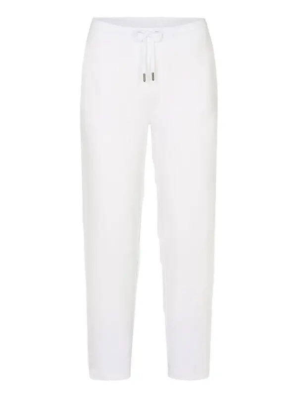 JUVIA Drawstring Waist Casual Pants - White