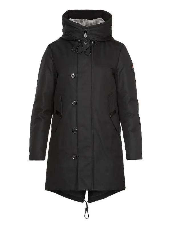 Peuterey Down Jacket With Fur Collar - Black