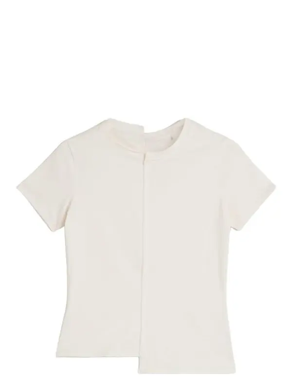 Y3 Asymmetric Slim T-shirt - Chalk White