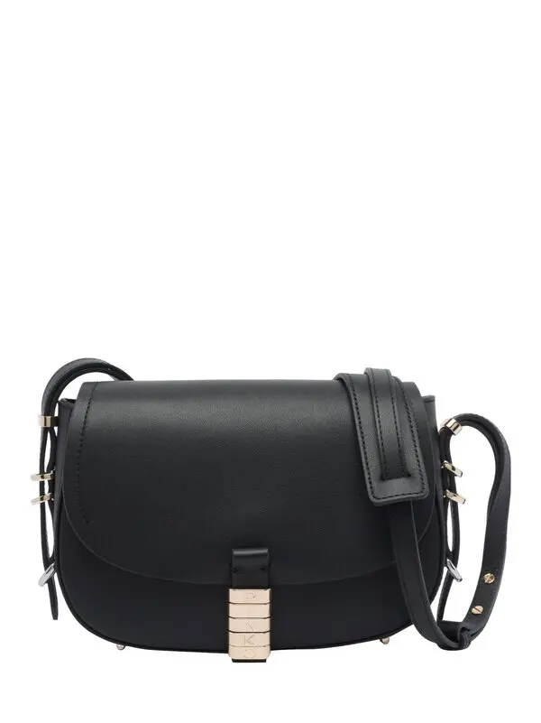 Pinko Saddle Foldover Top Mini Crossbody Bag - Black