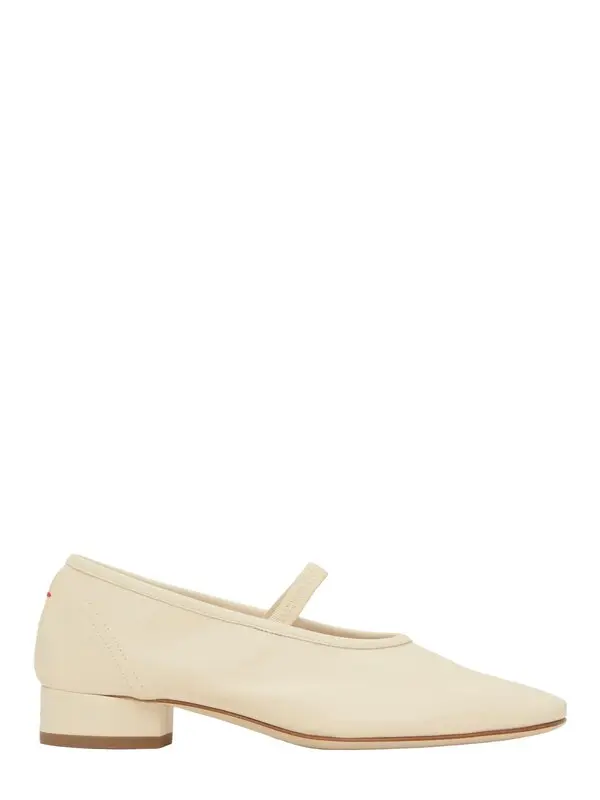 AeydĒ Square Toe Ballet Flats - Nude