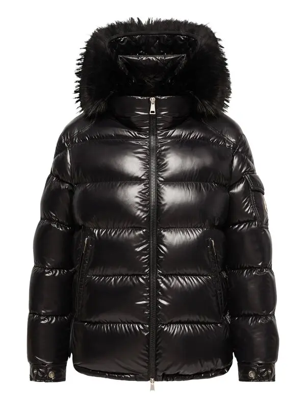Moncler Hypolais Short Down Jacket With Detachable Hood - Black