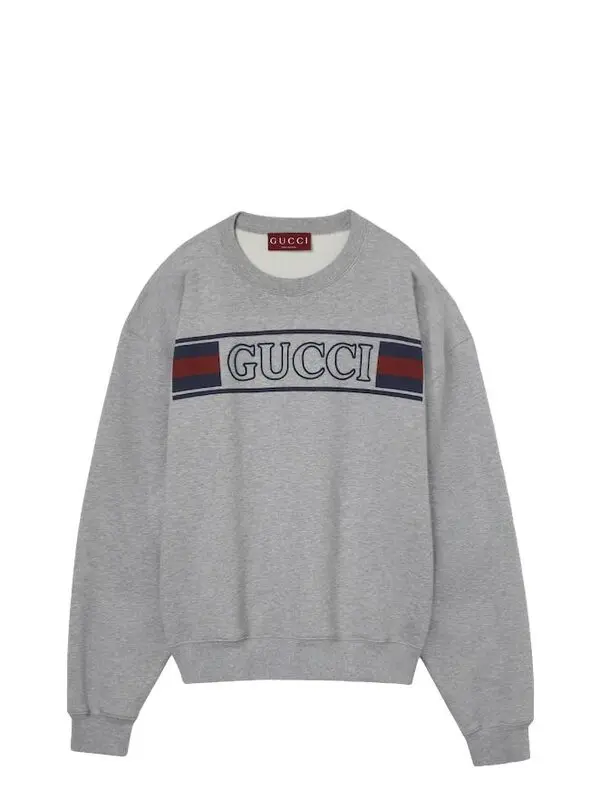 Gucci Embroidery Jersey Sweatshirt - Grey