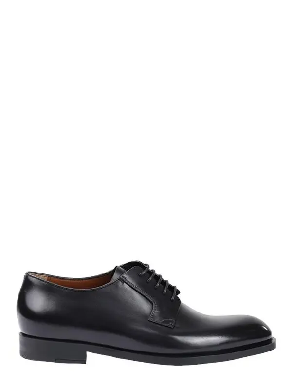 Zegna Leather Oxford Shoes - Black