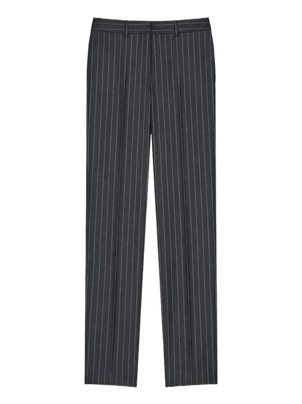 Givenchy Striped Skinny Pants In Wool - Black
