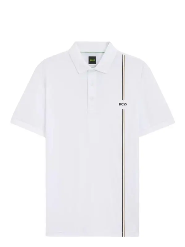 Hugo Boss Logo-print Polo Shirt - Natural