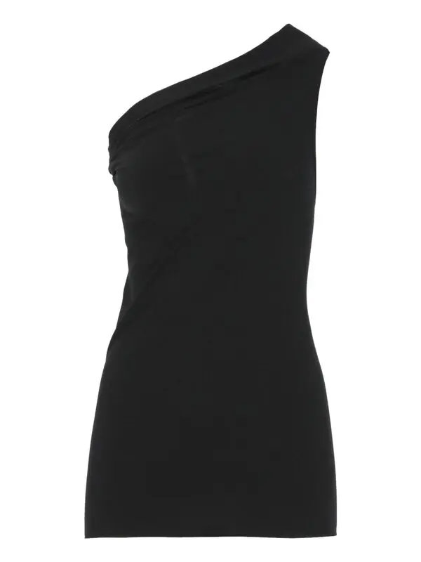 Rick Owens One-shoulder Draped Top - Black