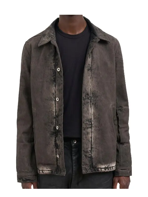 Rick Owens Long-sleeve Collared Jacket - Black