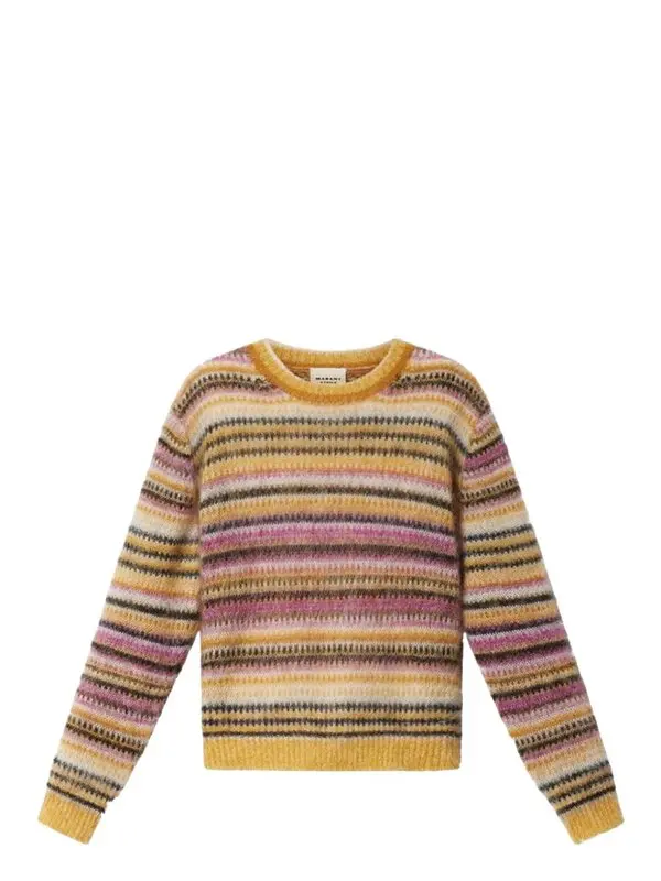 Isabel Marant Étoile Morine" Striped Brushed-knit Jumper - Yellow