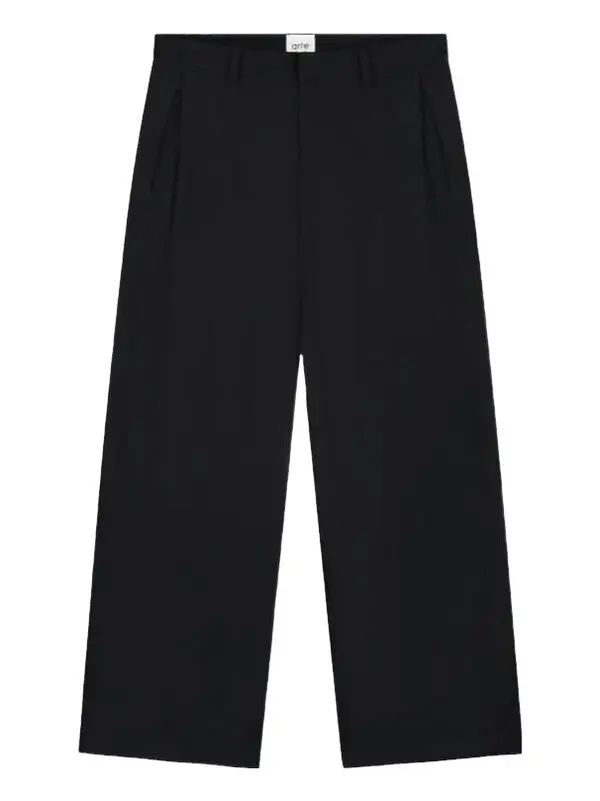 ARTE ANTWERP Wool Wide Leg Pants - Black