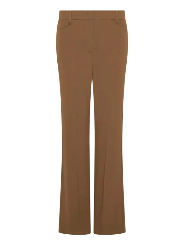Marella Mini-flare Crepe Envers Satin Trousers - Camel