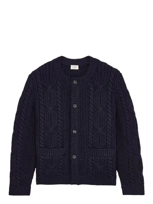 Saint Laurent Cable-knit Cardigan - Ocean