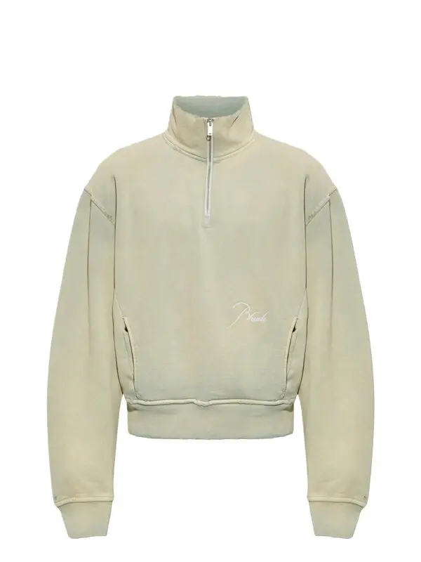 Rhude Half-zip Logo Sweatshirt - Green