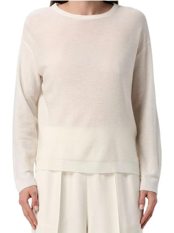 Fabiana Filippi Sheer Detail Sweater - White
