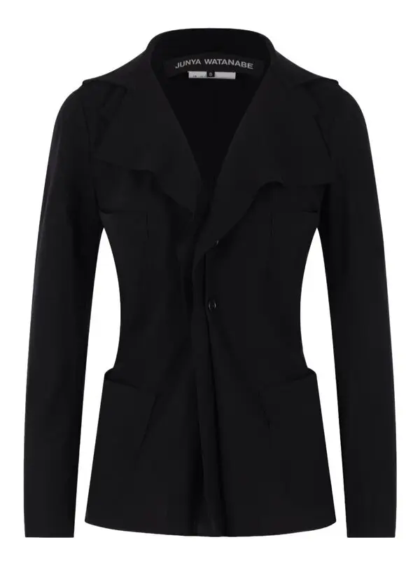 Junya Watanabe Pleated Twill Blazer - Black