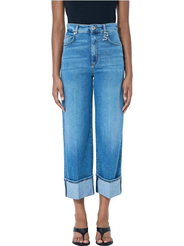 Sportmax Cropped Wide-leg Jeans - Blue