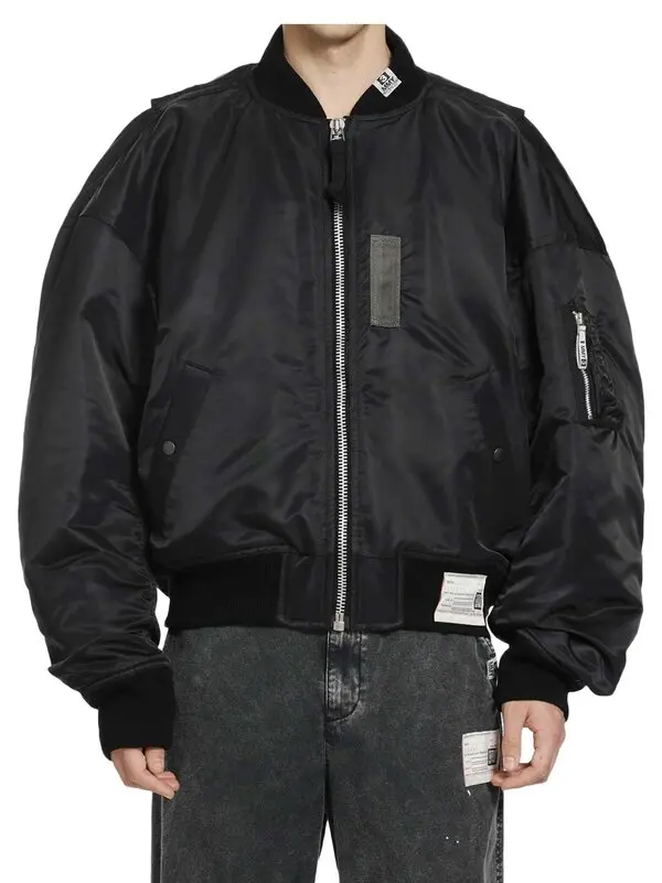 Mihara Yasuhiro Vest Combined Flight Jacket - Black