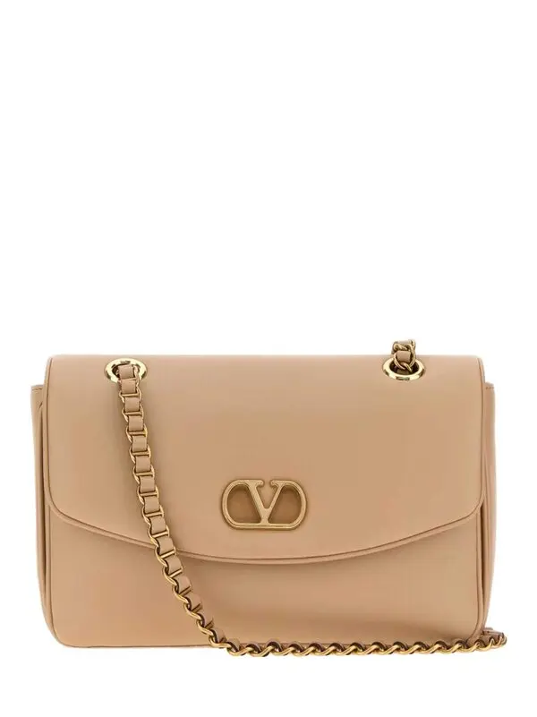 Valentino Garavani Leather Shoulder Bag With Vlogo Signature - Pink