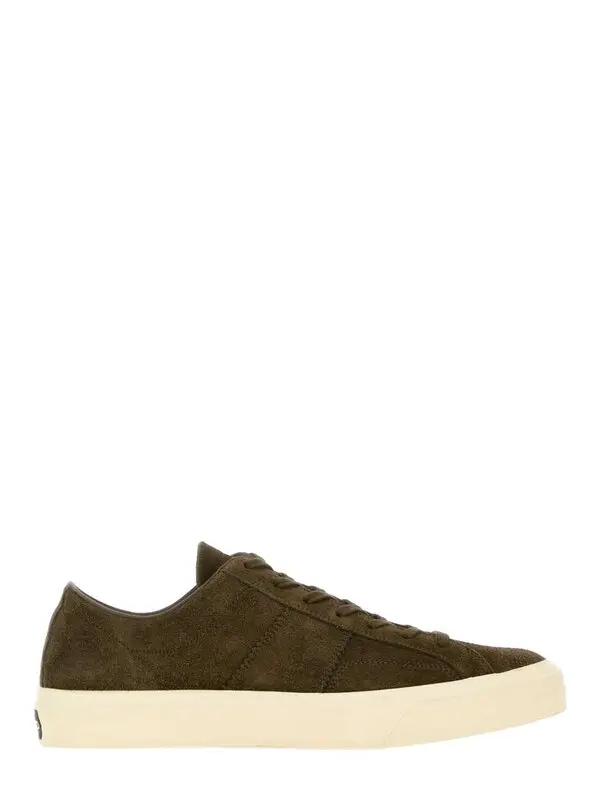 TOM FORD Cambridge Suede Calf Leather Trainers - Kaki