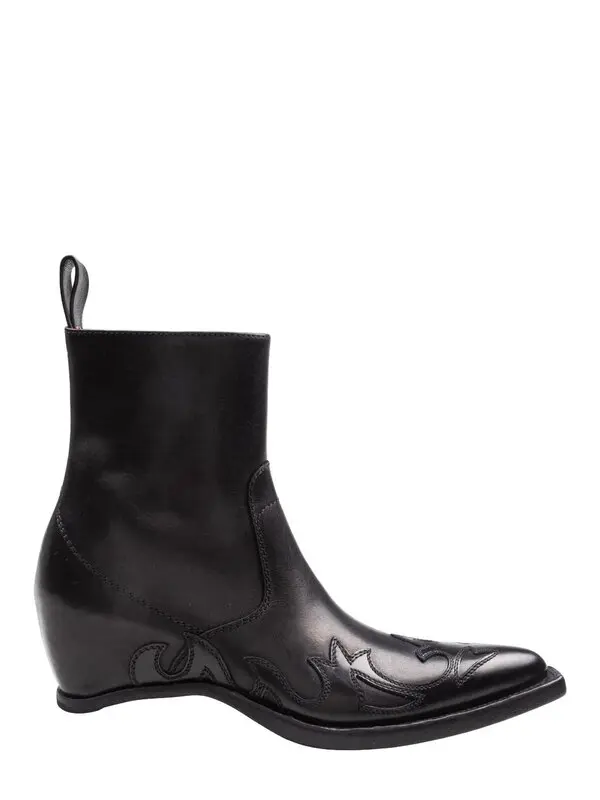 MAISON MARGIELA Leather Ankle Boots - Black
